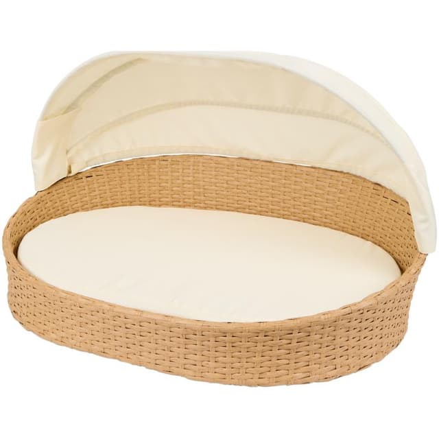 Hondenmand met luifel en rotanlook | Action Webshop NL