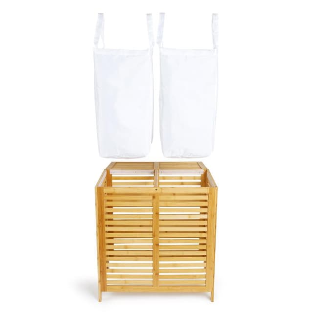 Dubbele wasmand van bamboe | Action Webshop NL