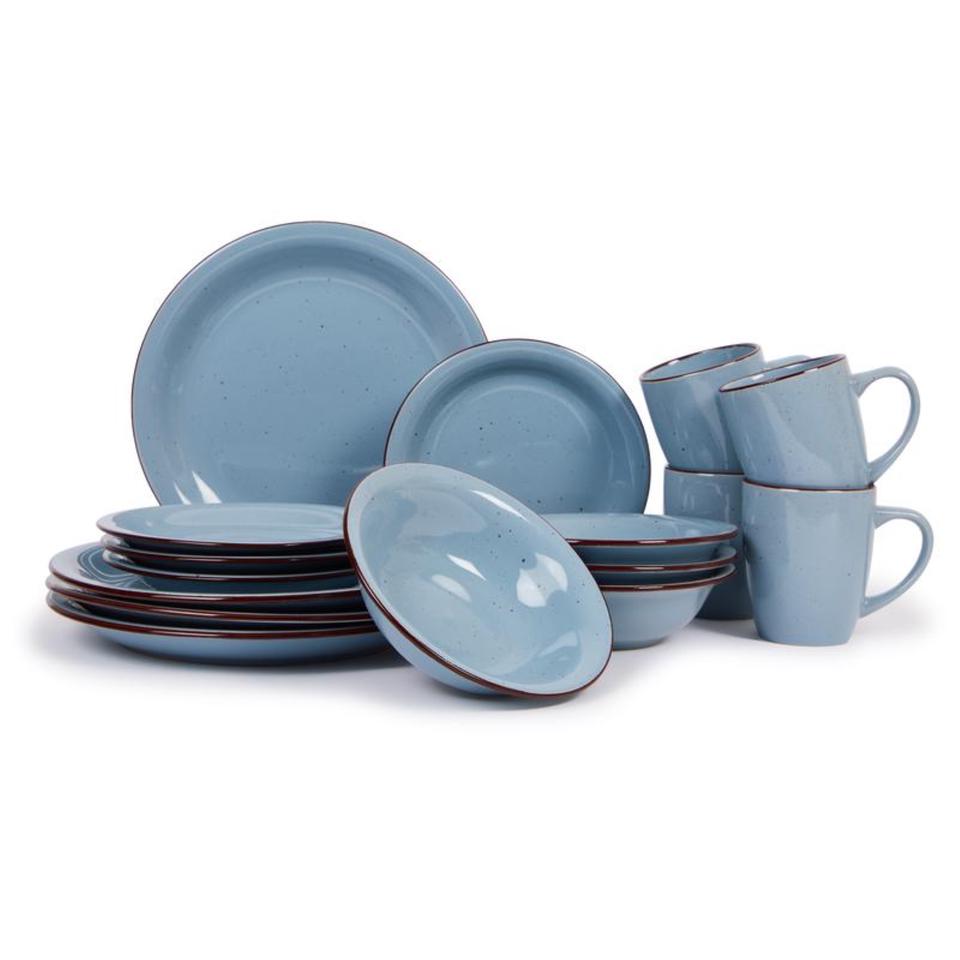 16-piece tableware set - blue | Action Webshop NL