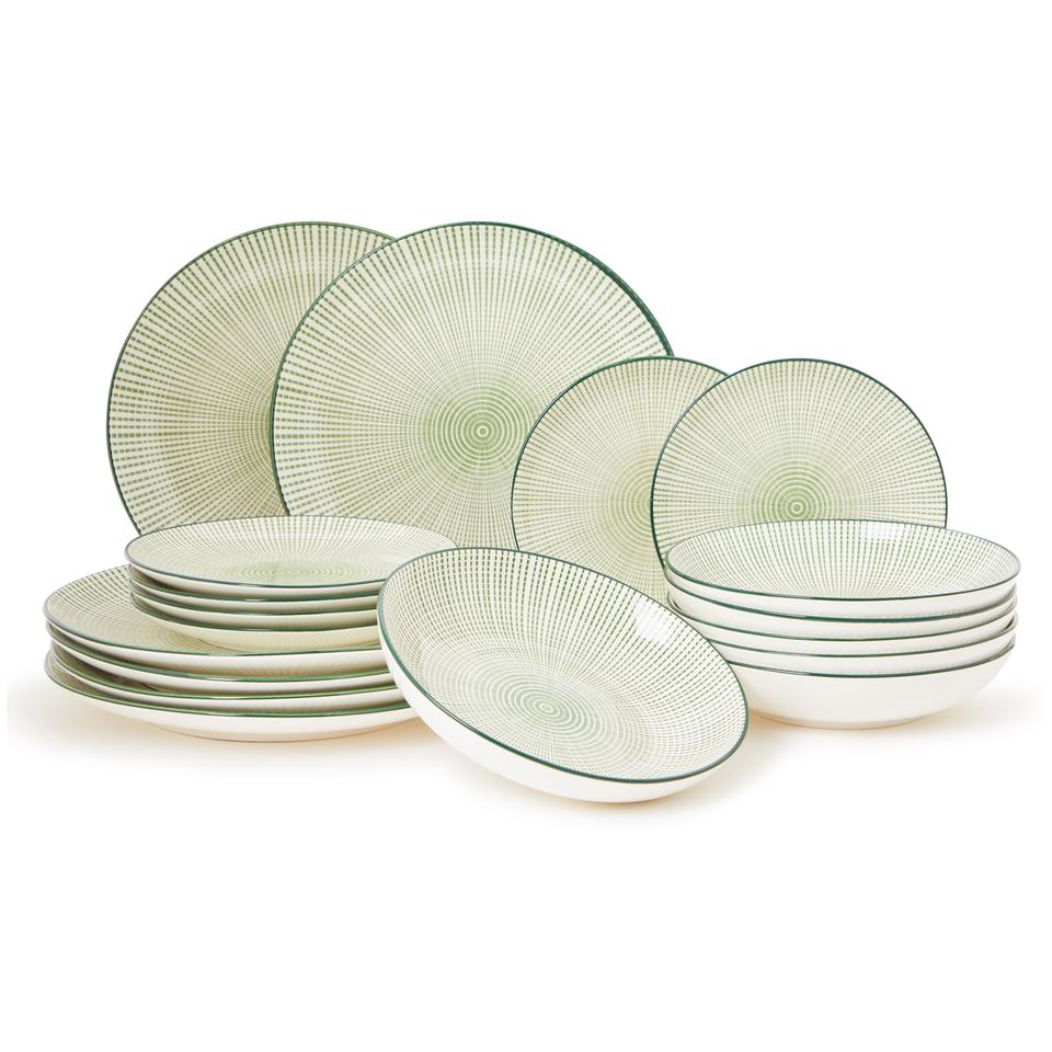 Plates set Amazon Forest Green - porcelain. Lowest price! | Action ...