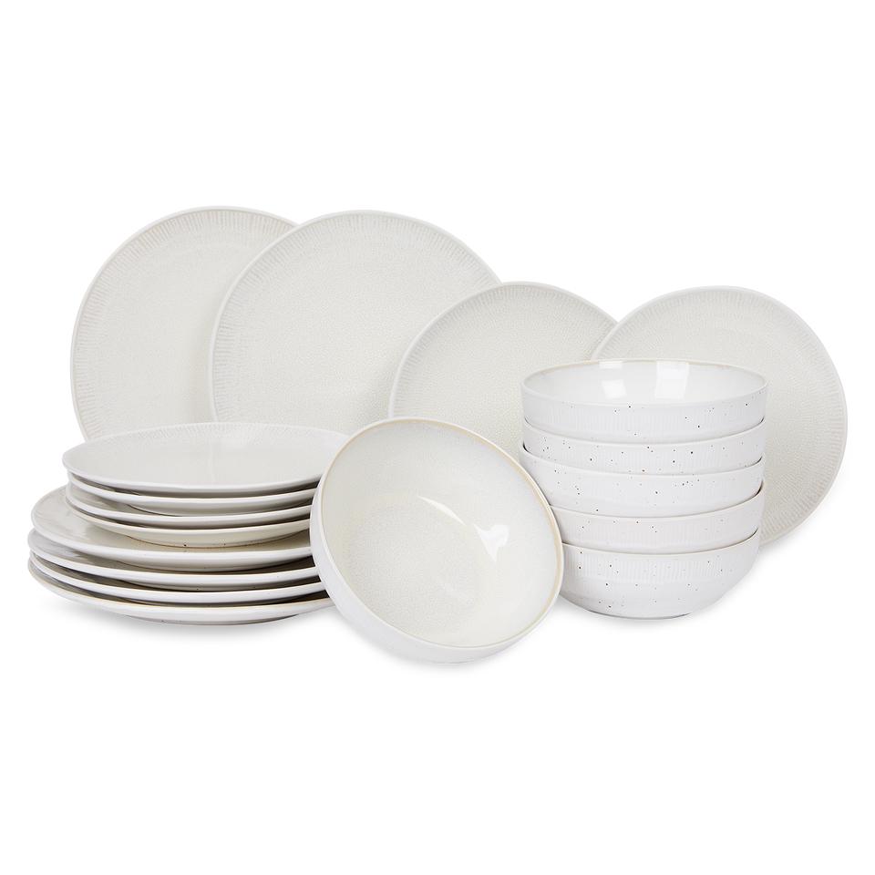 18-piece off white dinner set | Action Webshop NL