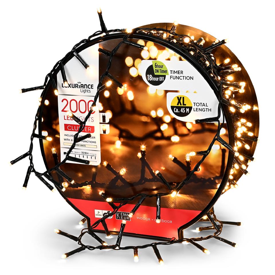 Luxe kerstverlichting 45 meter, 2000 led-lampjes | Action Webshop NL