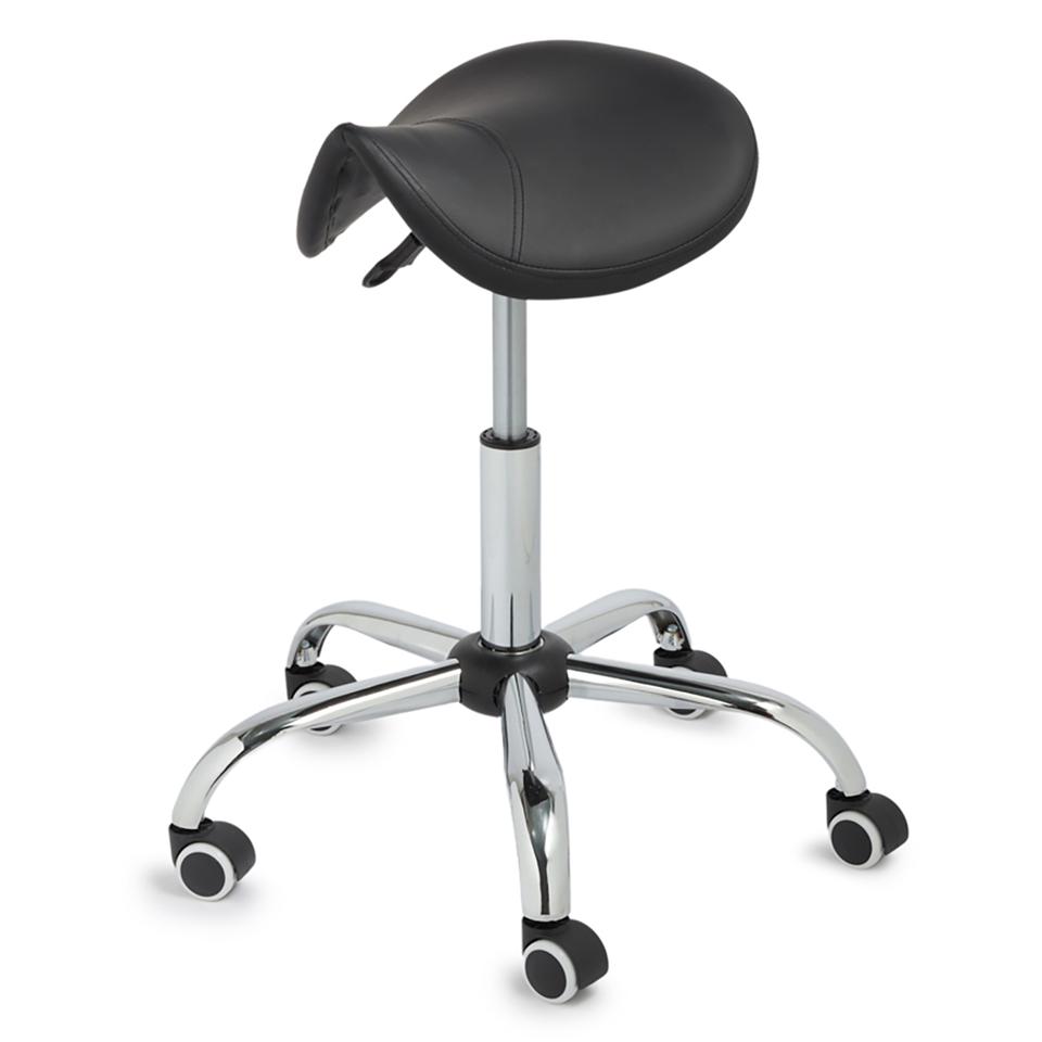 Black saddle stool adjustable in height | Action Webshop NL