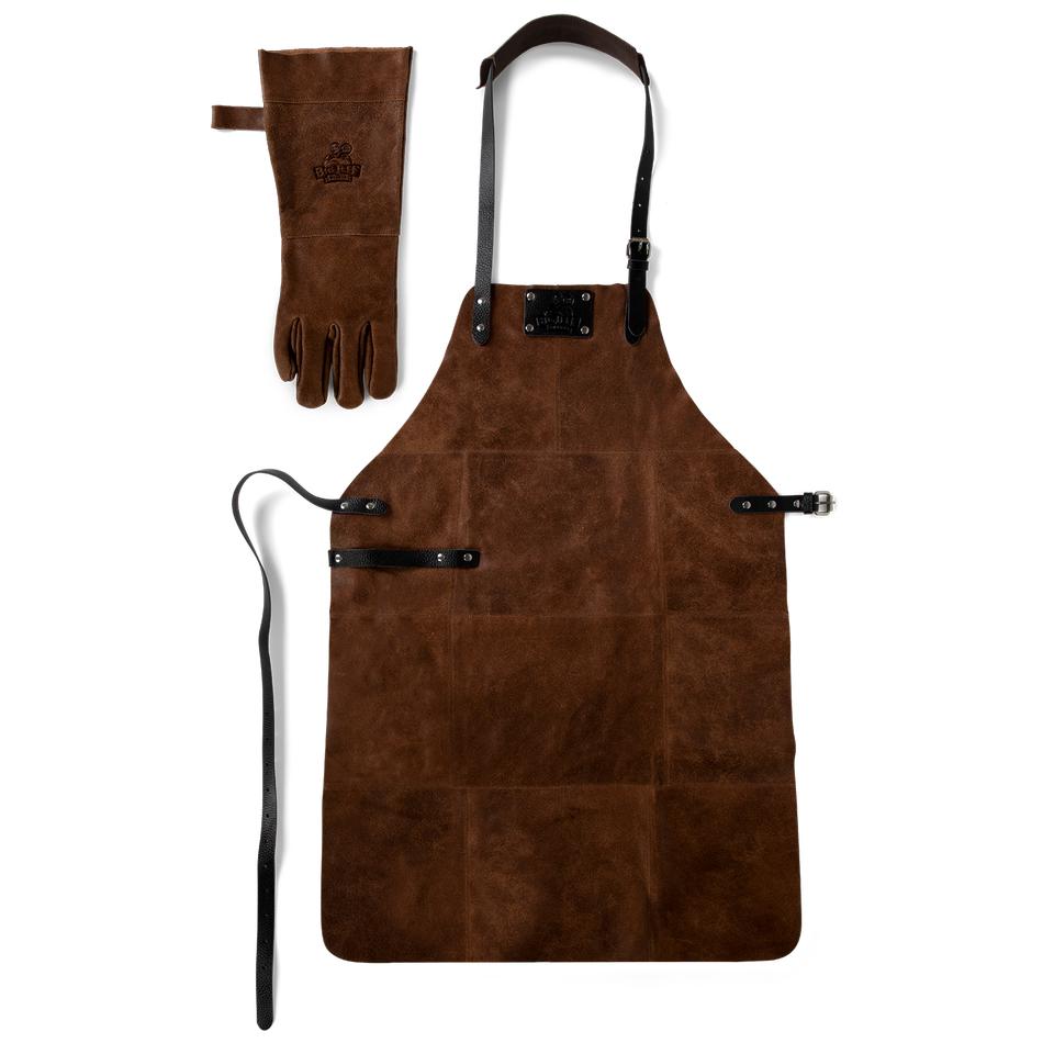 Cognac BBQ schort en handschoen | Action Webshop NL