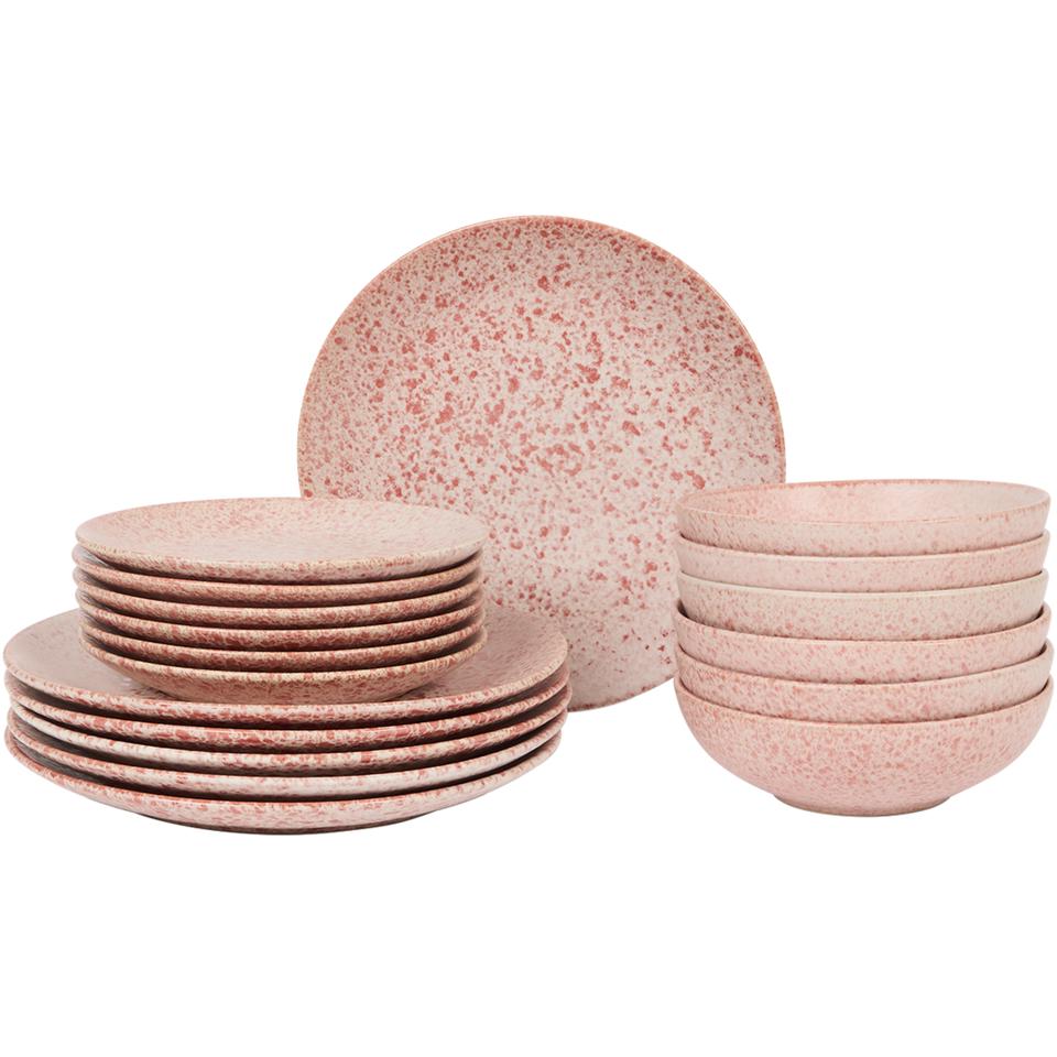 Bordenset Eclipse Speckle - roze | Action Webshop NL